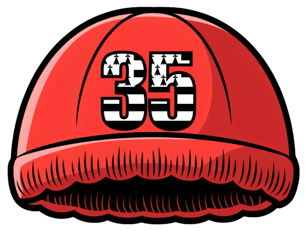 Autocollant Bonnet Rouge 35 Drapeau Breton – Rêves de Bretagne
