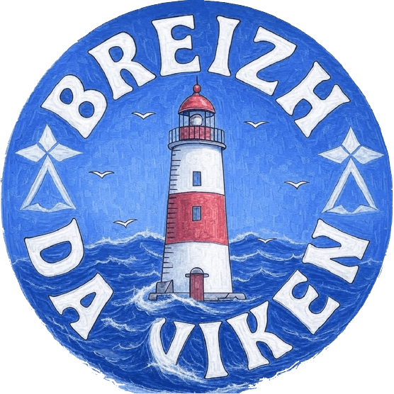 Autocollant Breizh Da Viken Phare Aquarelle – Rêves de Bretagne