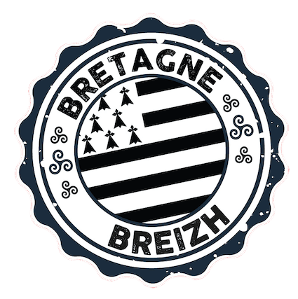 Made in Breizh Round Sticker, Small or Medium – Autocollant BZH