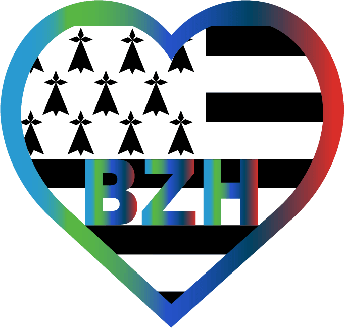 Breton Flag Heart Sticker - Colors of the 5 Departments - Made in ...